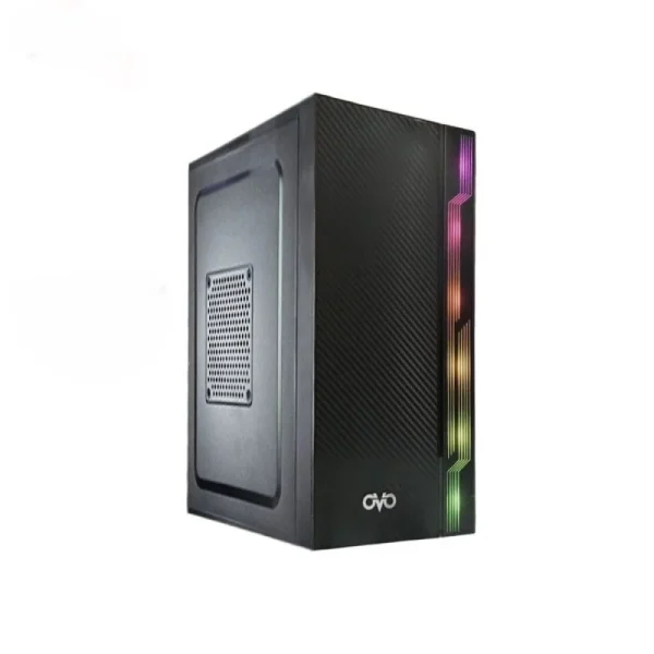 OVO M-1708R Mini Tower Black & Red Micro-ATX PC Case – Compact Desktop ...