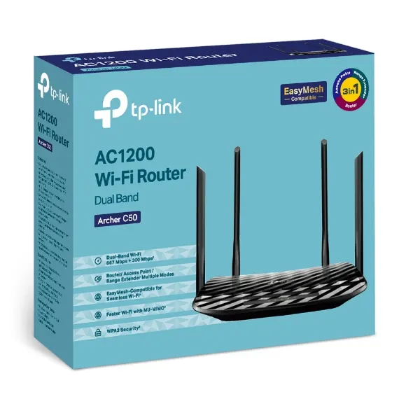 TP-Link Archer C50 AC1200 Dual Band Wi-Fi Router – Fast & Stable Home Internet - Techmoon - Best ...
